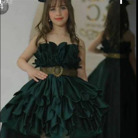 خرید و قیمت پیراهن مجلسی دخترانه دنباله دار از غرفه مزون تخصصی کودک خرم