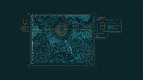 Looped Animation Of A City Map Fragment Hud Element Stock Video Envato Elements