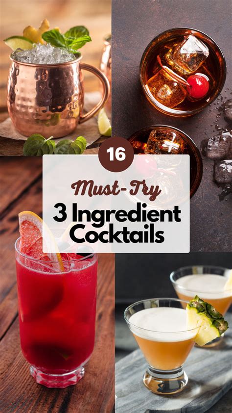 16 Best 3 Ingredient Cocktails To Drink Recipe Cocktail Recipes