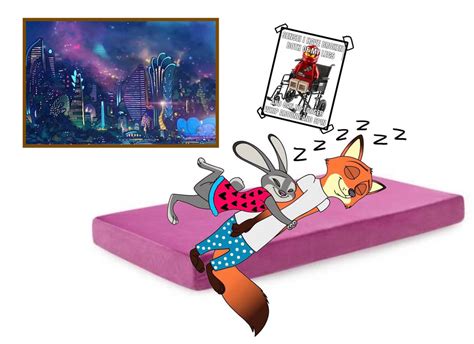 Nick Wilde And Judy Hopps Sleeping In Their Pjs By Spencercicotte On