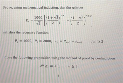 Solved Prove Using Mathematical Induction That The