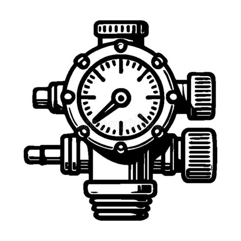 Simple Vector Icon Of A Diving Regulator â€ Logo Design Illustration