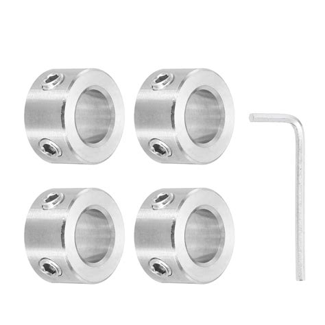 Uxcell 4 Pcs Shaft Collars 12mm Bore Solid Stainless Steel Set 2 Screw