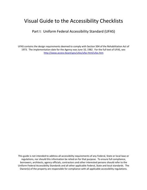 Pdf Visual Guide To The Accessibility Checklists Dokumen Tips