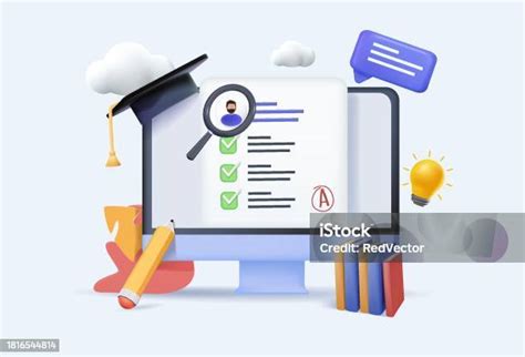 온라인 벡터 교육 일러스트레이션 원격 교육 고립 개념 노트북 화면 책 디지털 학교 대학 과정 모음 인터넷 시험 웨비나 온라인