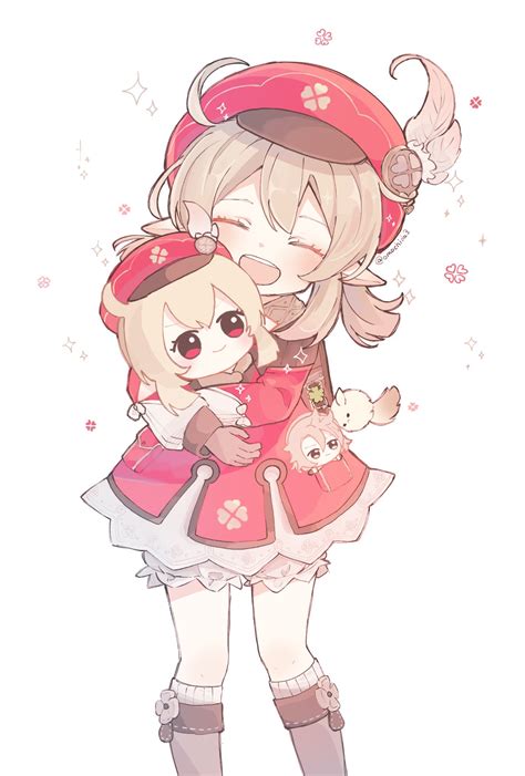 Klee Dodoco And Albedo Genshin Impact Drawn By Mochida Danbooru