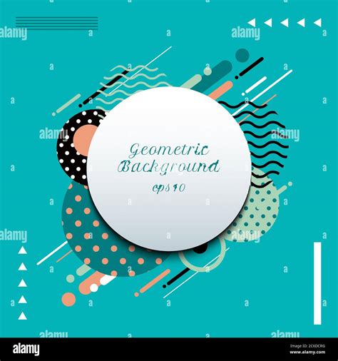 Abstract Geometric Circles Pattern Composition Rounded Line Shapes Diagonal Transition