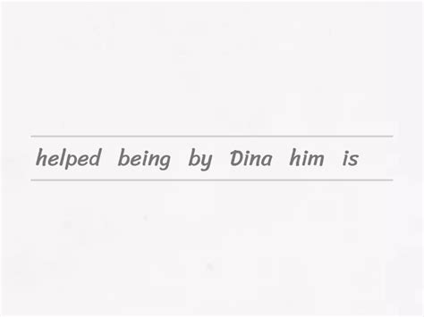 Passive Voice Present Continuous Tense Unjumble