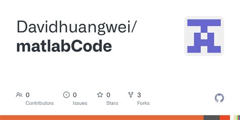 GitHub Davidhuangwei MatlabCode