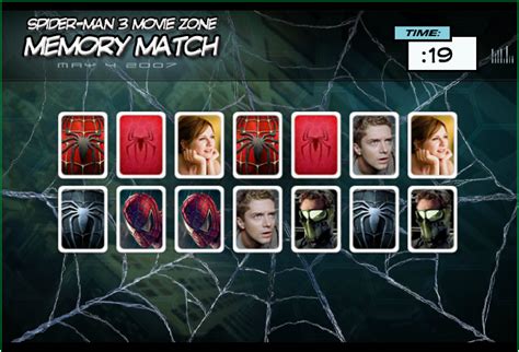 Spiderman Games Online Game Spiderman 3 Memory Match