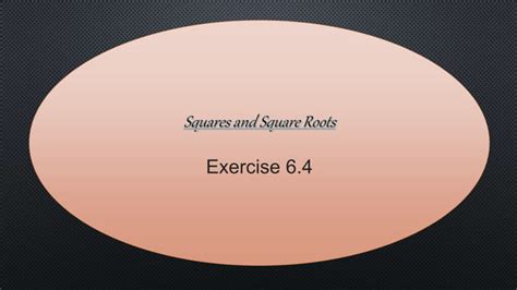 Class Squares And Square Root Exercise PPT