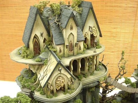 Miniature Wood Elf House For Fantasy Tabletop