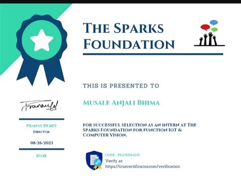 Anjali Musale On Linkedin Internship Thesparkfoundation