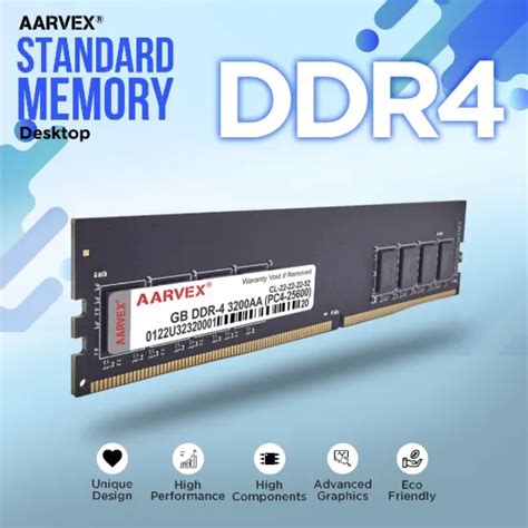 Desktop RAM Memory Aarvex 8GB DDR4 3200Mhz U DIMM Desktop