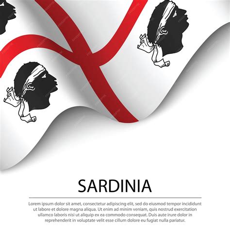 Premium Vector Waving Flag Of Sardinia Is A Region Of Italy On White