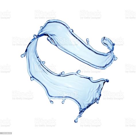 3d 렌더링 순수한 푸른 물 스플래시 물결 모양의 제트 흰색 배경에 고립 된 클립 아트 뒤틀린 액체 모양 튀는 파도 0명에 대한 스톡 사진 및 기타 이미지 Istock