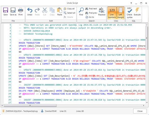 Revertir su base de datos SQL Server a un punto específico en el tiempo Solution center