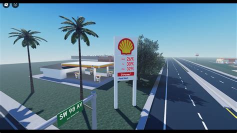 Robloxia Driving By Shell On Sw 85th St And Sw 98th Ave Youtube