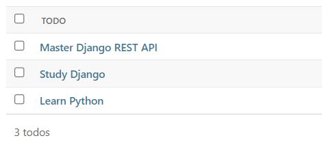 Django Rest Api Tutorial