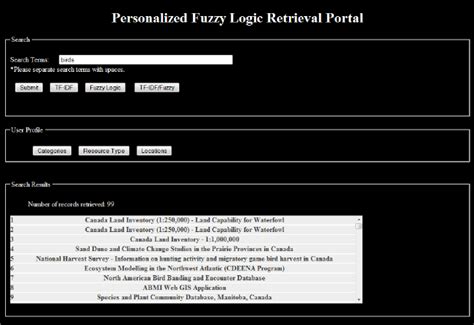The Main Page Of The Fuzzy Logic Retrieval Portal Download Scientific Diagram