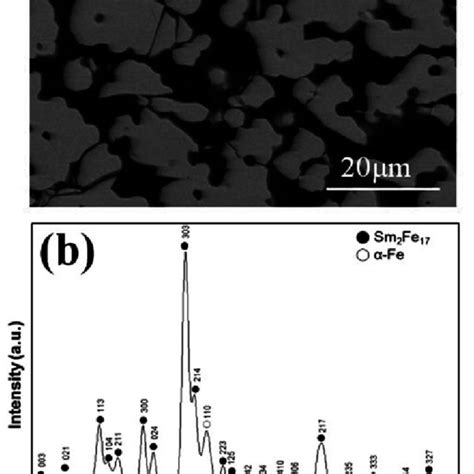 Typical Cross Section Sem Image A And Xrd Patterns B Of The R D Download Scientific Diagram