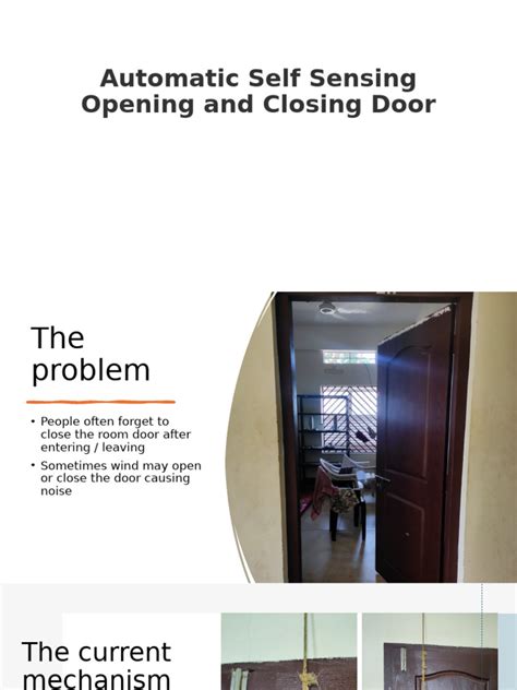 Automatic Self Sensing Opening And Closing Door Pdf