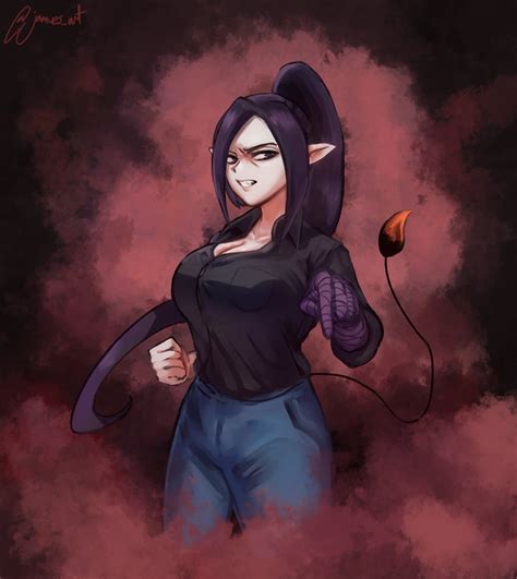 Jamwes On Twitter 1 Year Jamwette Redraw 👿 Artwes Twitter