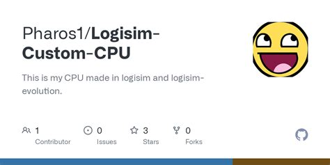 Github Pharos1logisim Custom Cpu This Is My Cpu Made In Logisim And