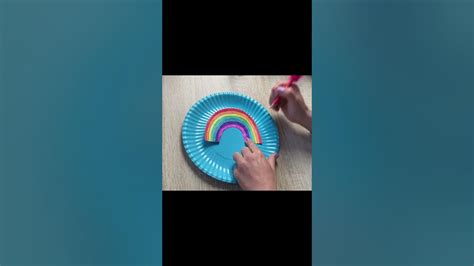 Ευκολη κατασκευή με ουράνιο τόξο Ανοιξιάτικες κατασκευές Shorts Youtube