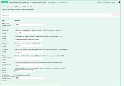 How To Use Filters For API Request To Exporting Queue Items Using