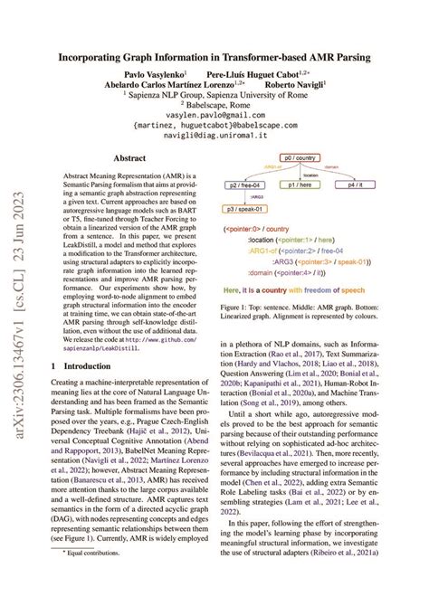 Incorporating Graph Information In Transformer Based Amr Parsing Deepai