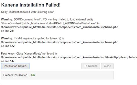 Install Fails Kunena Kunena To Speak Next Generation Forum