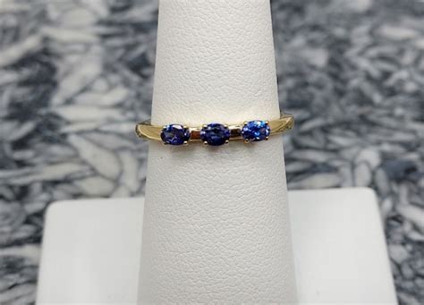 Benitoite Ring 18k Yellow Gold Capistrano Mining Company Benitoite