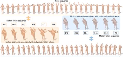 Exemplar Results Of Motion Tokens Middle And Their Corresponding Pose