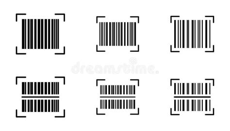 Fake Barcode Scanner Icon Vector Set For Design Collection Apps And Website Ui Stock