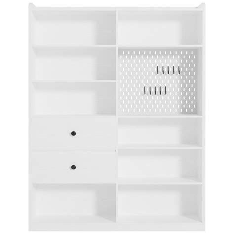 Latitude Run® 79 H X 55 W 8 Cubby Display Book Shelves With Pegboard And Deep Drawer And Reviews