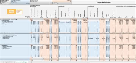 Vorlage Projekt­kalkulation