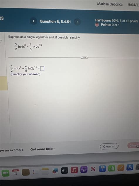 Solved Express As A Single Logarithm And If Possible Chegg