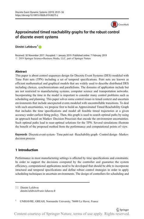 Approximated Timed Reachability Graphs For The Robust Control Of