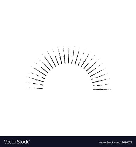 Sunburst Icon Vintage Royalty Free Vector Image