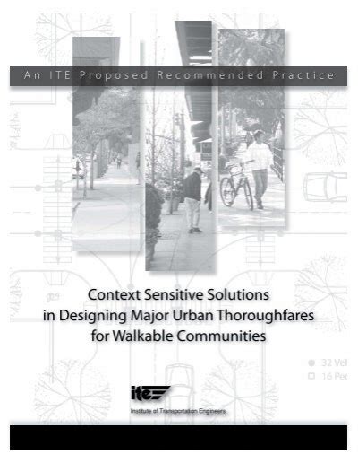 Context Sensitive Solutions In Designing Major Urban Institute Of