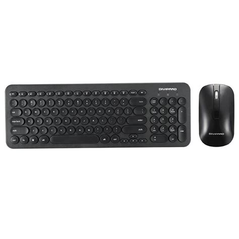 Button Round Wireless Keyboard Mouse 2 4G Silent Keypad Computer Laptop PC Papan Kekunci Bulat