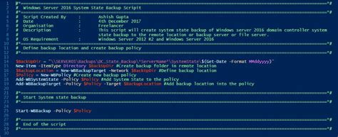 Domain Controller System State Backup Server 2016 Impdossier