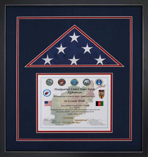 Simple Custom Flag Display Case Design Framed Guidons