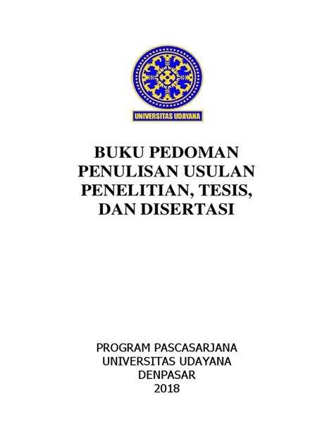 panduan penulisan tesis dan doktor unud cover pdf