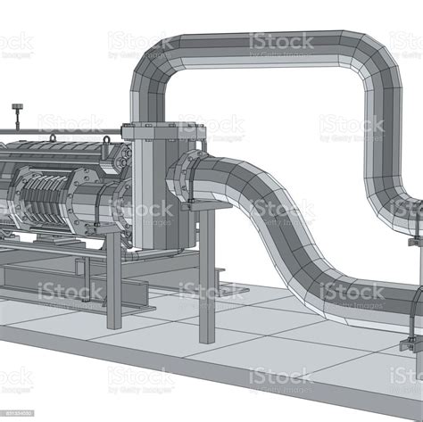 산업용 펌프입니다 와이어프레임입니다 Eps10 형식입니다 3d 벡터 렌더링 0명에 대한 스톡 벡터 아트 및 기타 이미지 0명 3차원 형태 강철 Istock