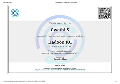 Hadoop Bigdata Learningjourney Dataengineering Cognitiveclass