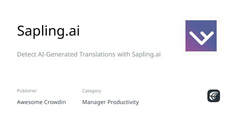 sapling ai crowdin marketplace