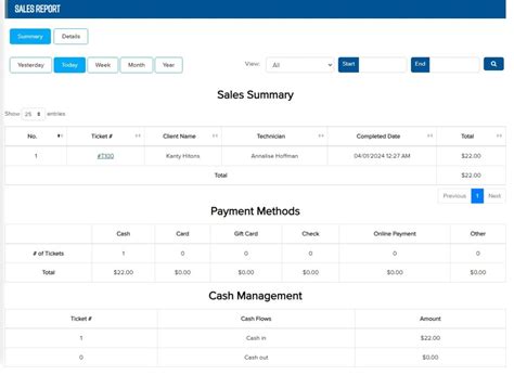 Sales Report Free Time Pos