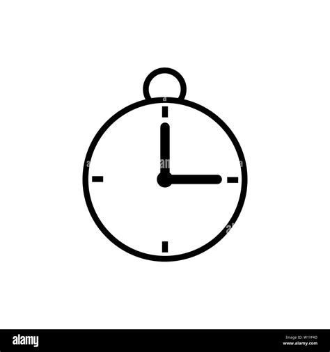 Stopwatch Icon Time Symbol Outline Simple Style Vector Illustration For Design Web App